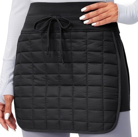 Santiny | Skirts | Nwt Santiny Black Quilted Puffer Skirt | Poshmark